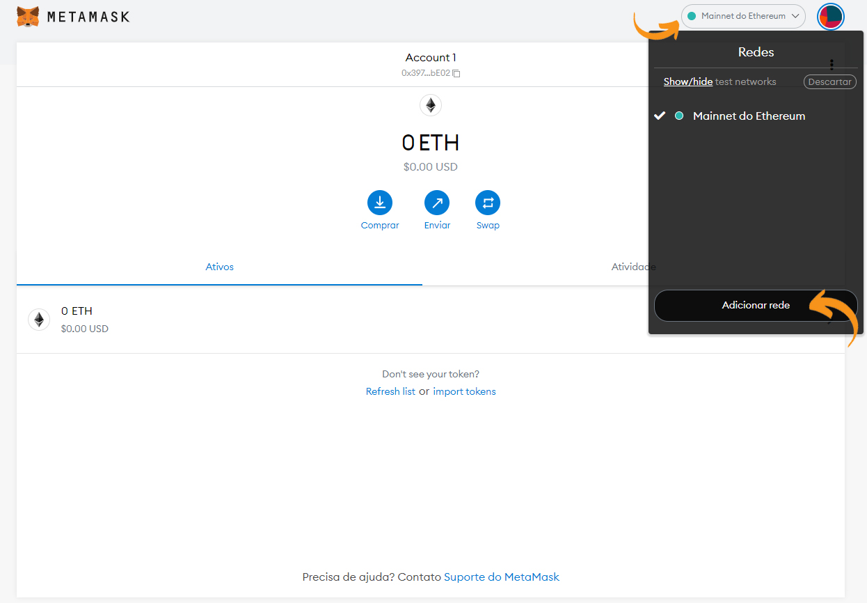 O passo a passo para criar e usar uma carteira Metamask